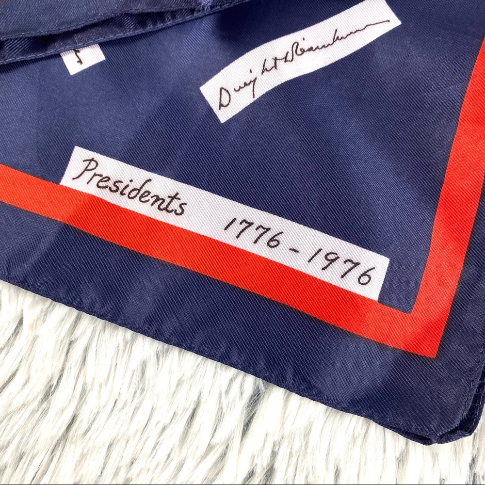 Vintage Bicentennial Presidential Signature Scarf - Gem